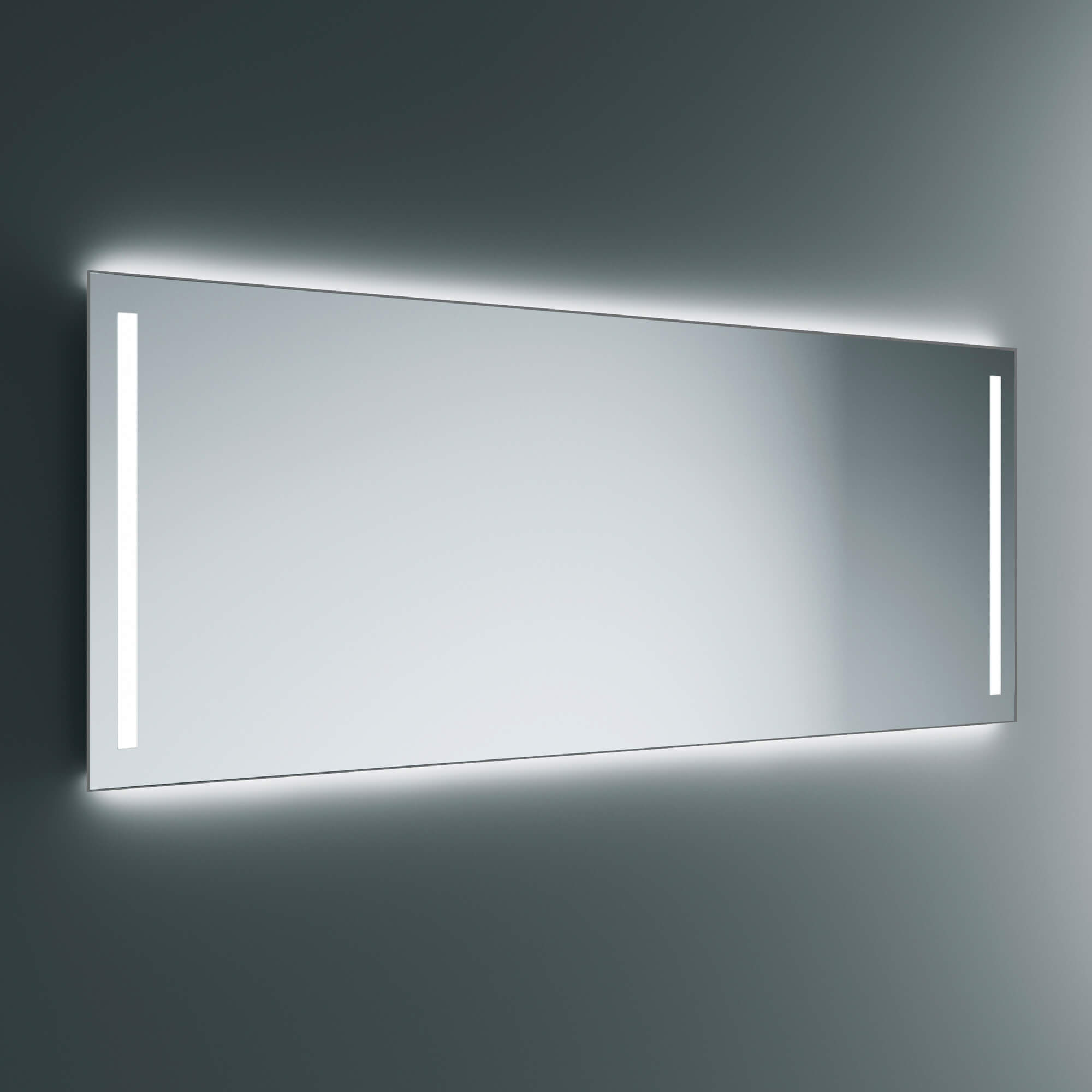 Lineabeta - Miroir LED Art 120x80cm avec cadre gris et lumière d ...