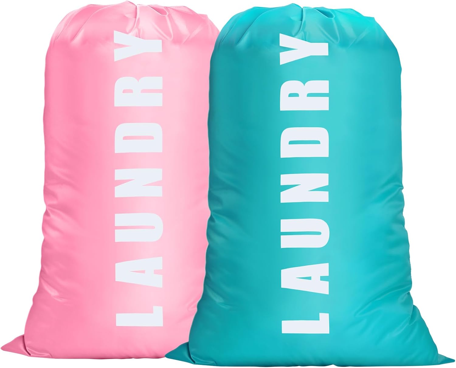 Sac à linge bleu et sac à linge rose, grand sac à linge pliable de 120 ...