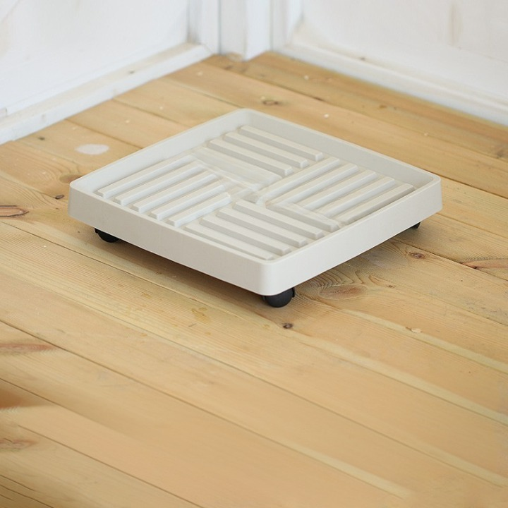 Socle mobile pour pots de fleurs 17×20,5×6 cm avec roulettes robustes ...