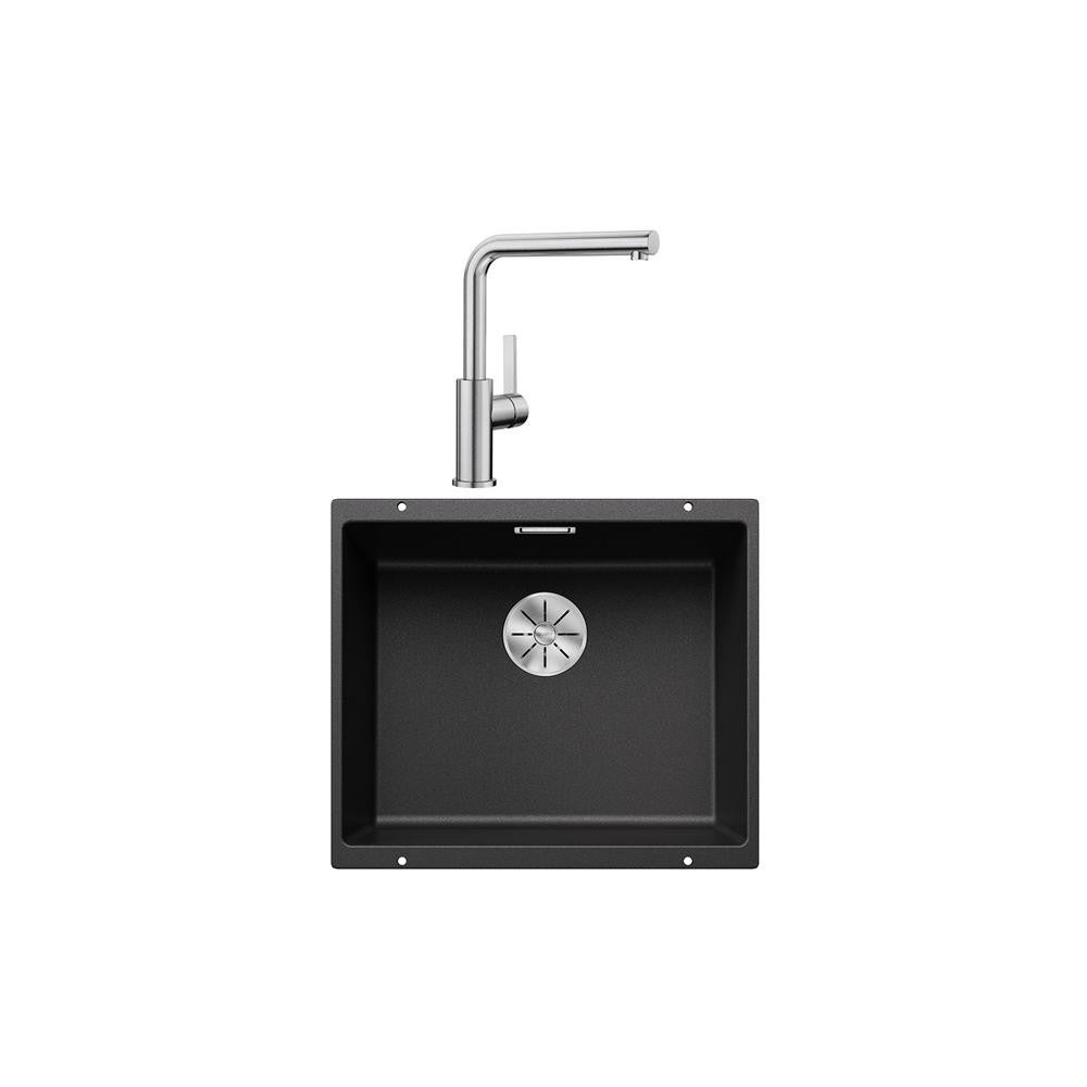 Evier sousplan Blanco SUBLINE 500U SILGRANIT anthracite avec mitigeur ...