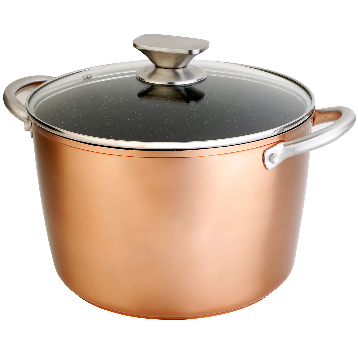 Marmite 24cm Induction, Couvercle en Verre, Antiadhésive sans PFOA, Aluminium Wecook ...