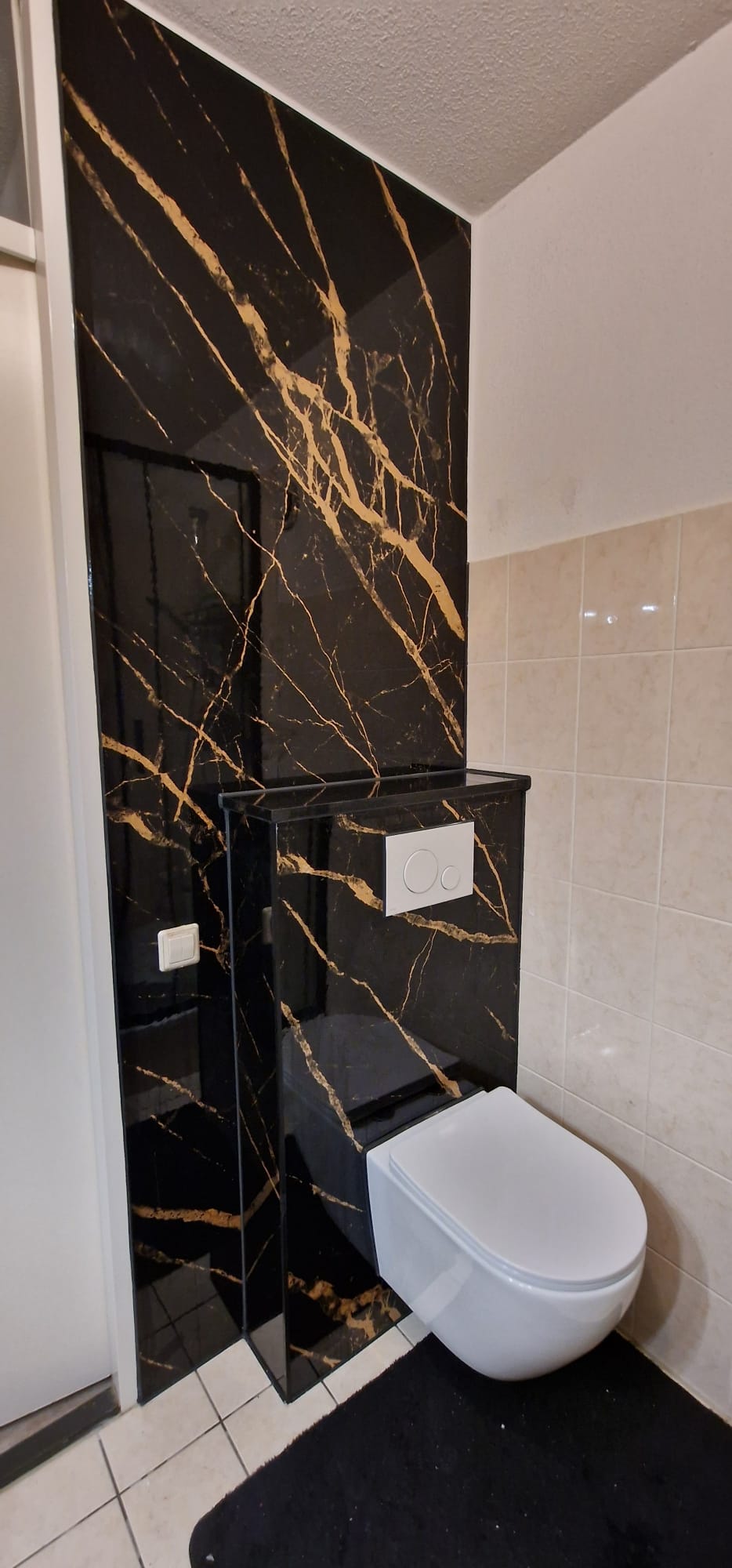 Panel PVC Isodeco de pared de losa de mármol Black Gold 260x120x0,30cm ...