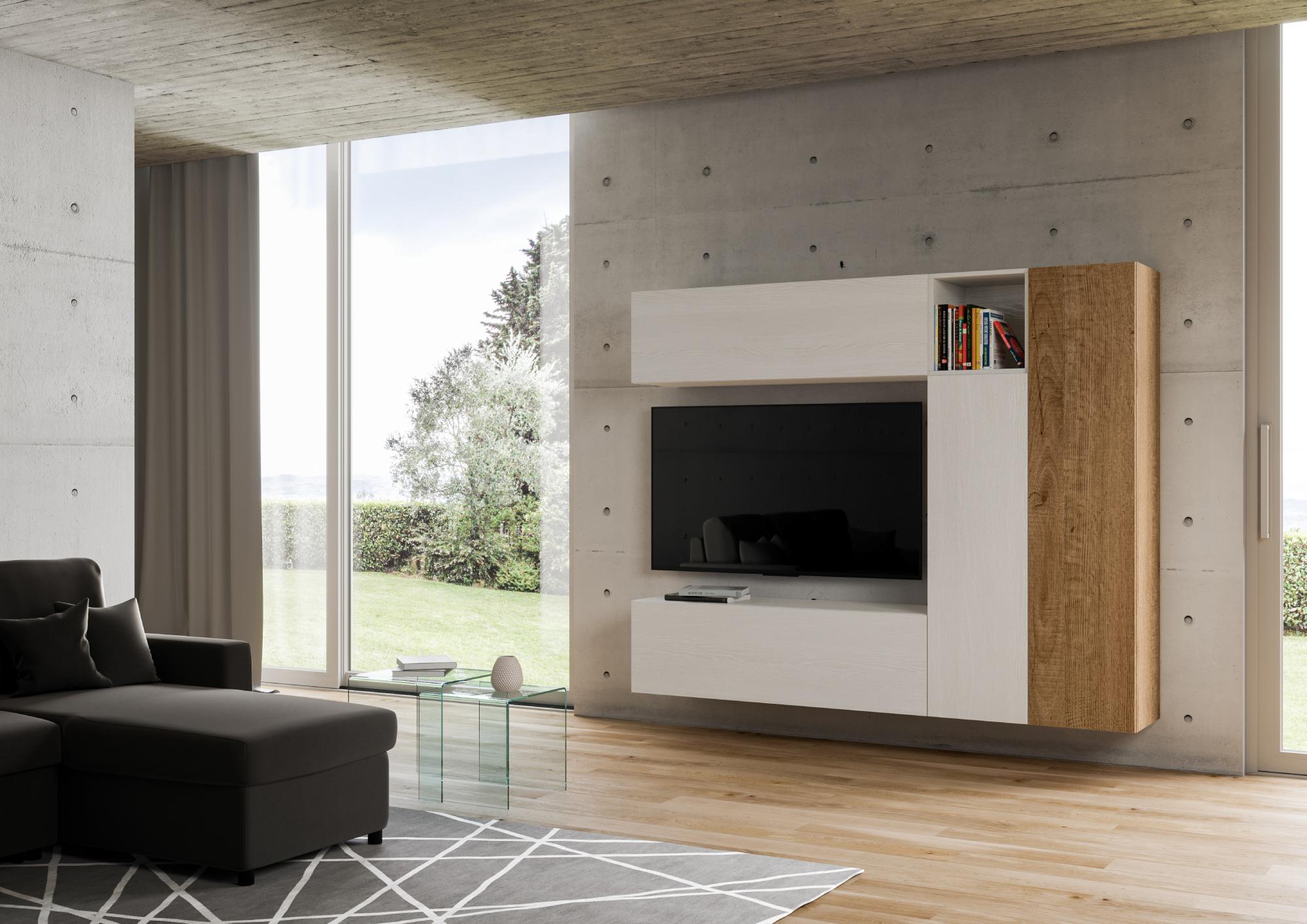 Composition murale salon H18 L.214 H.173.6 P.39.2 | Leroy Merlin