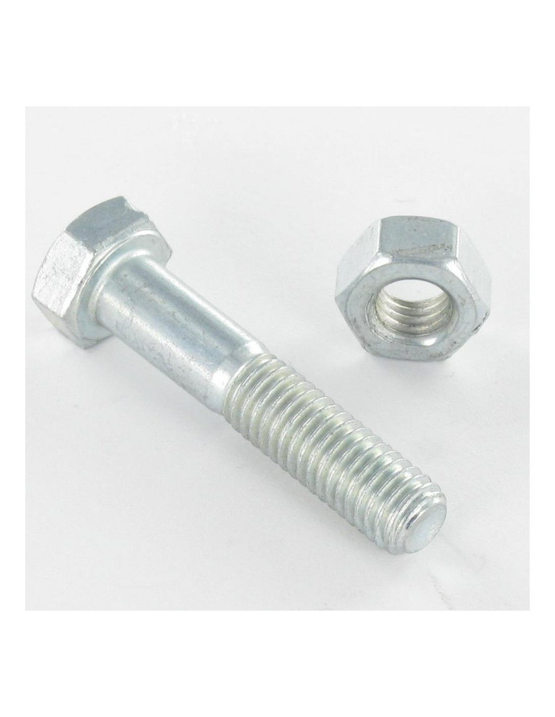 Perno (vendido con tuerca) cabeza hexagonal M8X40 Acero cincado blanco ...