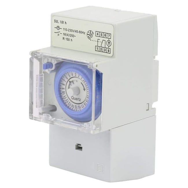 Horloge Modulaire, 110-230V SUL181H Interrupteur à Minuterie, Horloge ...