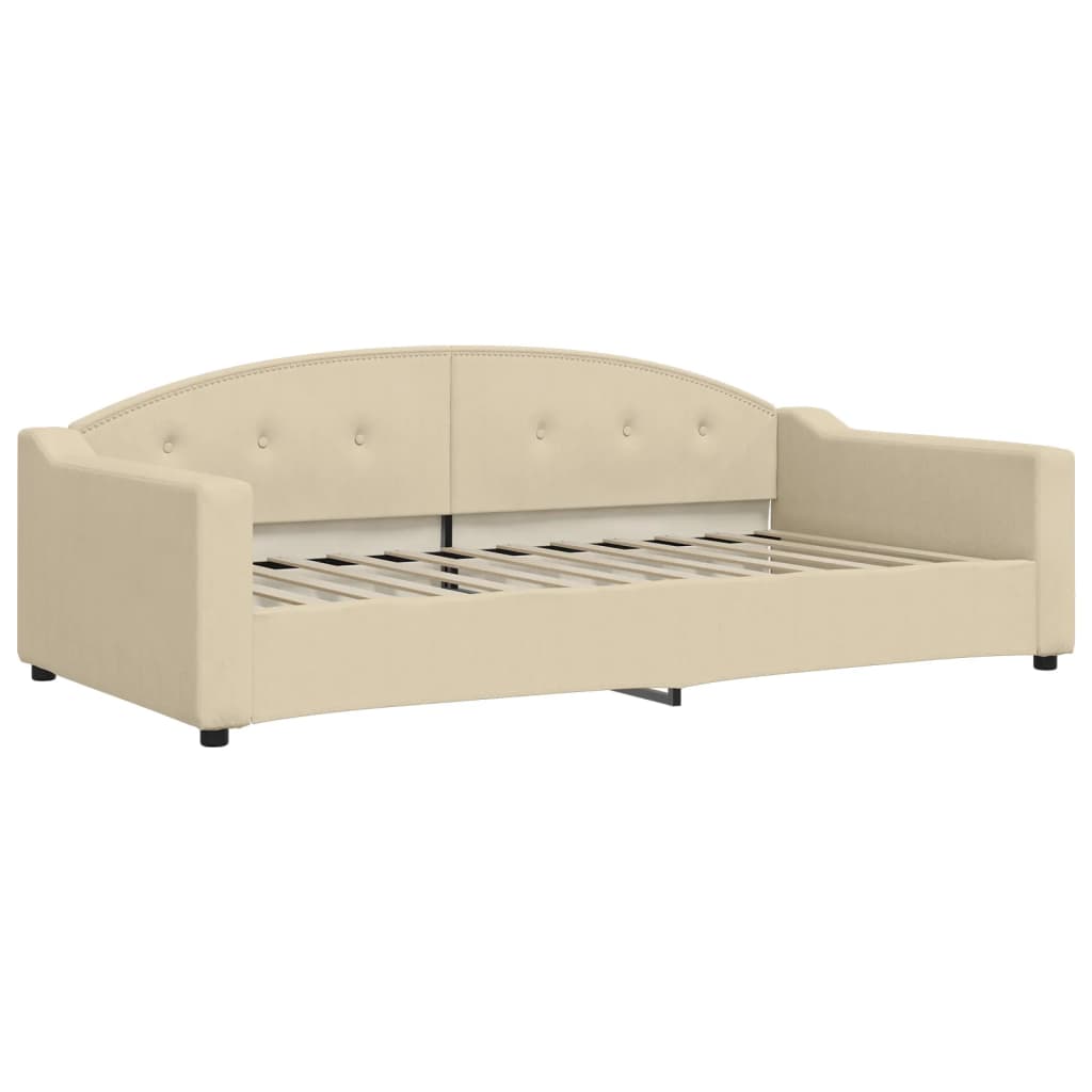 Lit simple | Lit adulte | Lit de repos crème 100x200 cm tissu CFW49381 ...