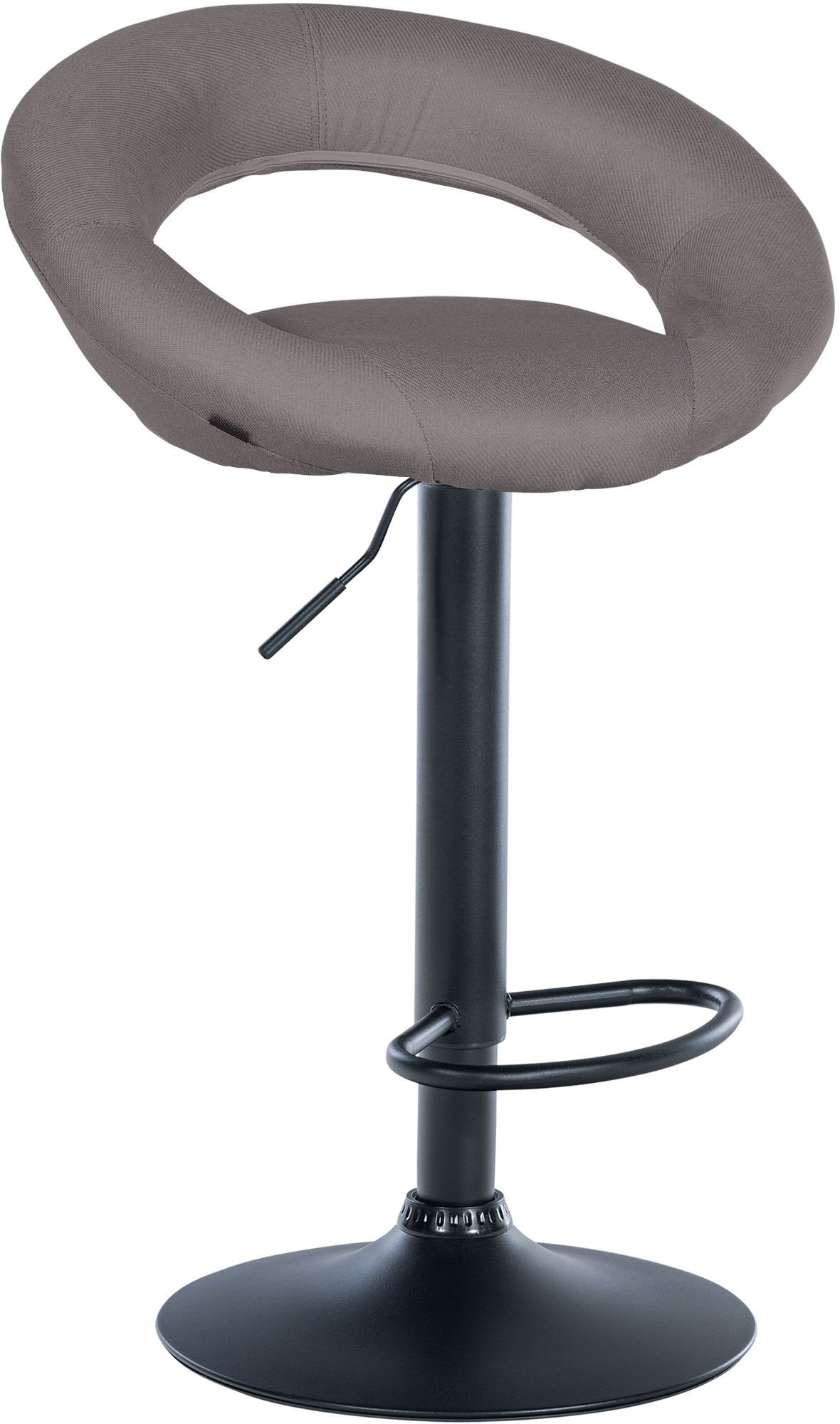Tabouret de bar Olinda Tissu Gris|Noir | Leroy Merlin