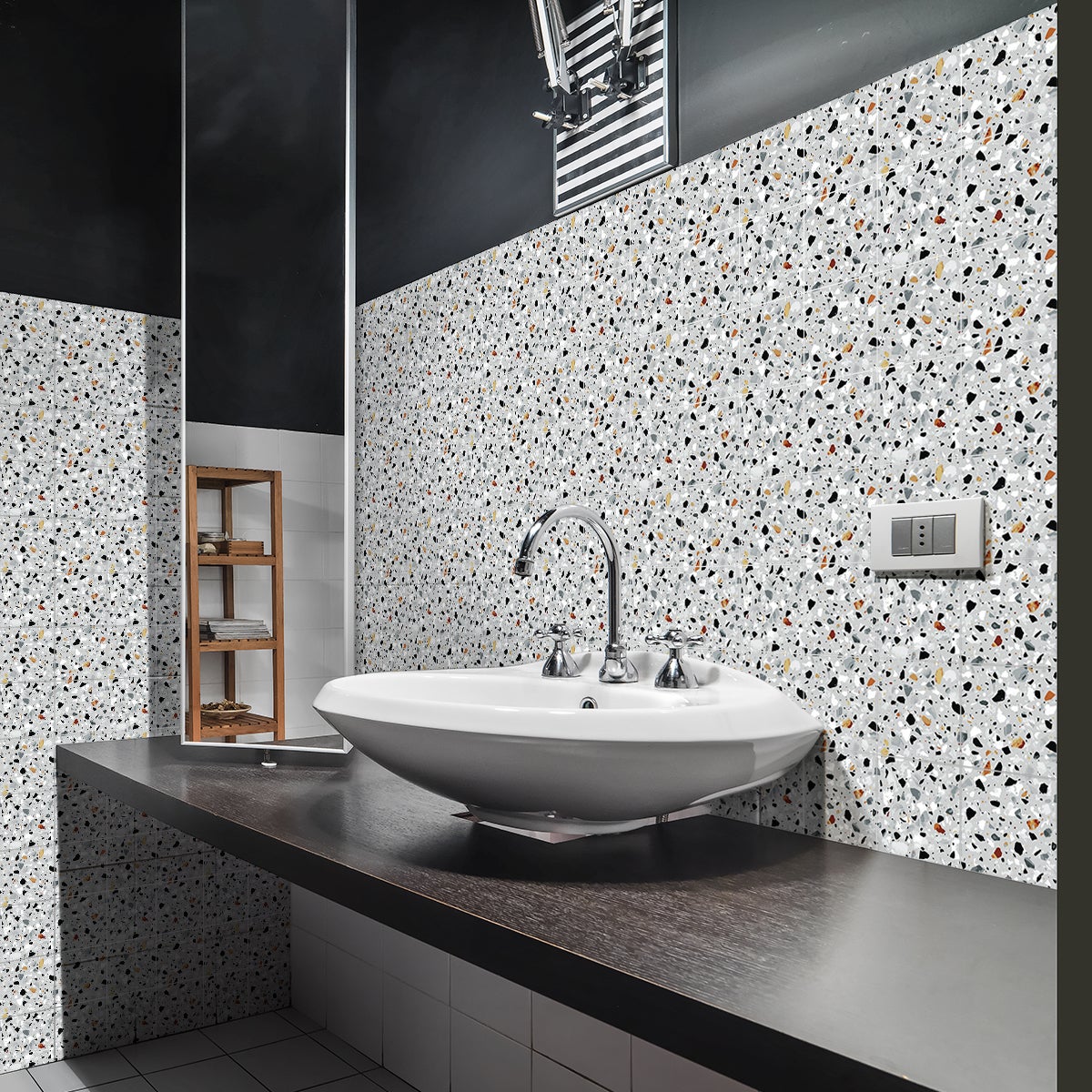 60 vinilo baldosas terrazzo castelsardo - adhesivo de pared ...