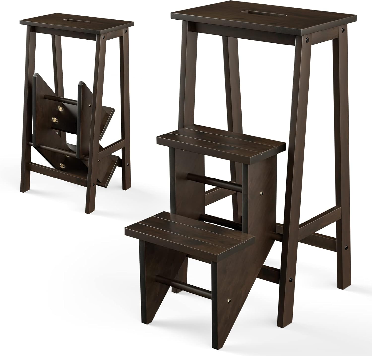 Escabeau Marchepied Pliable 3 Marches, Tabouret Escabeau Portable en ...