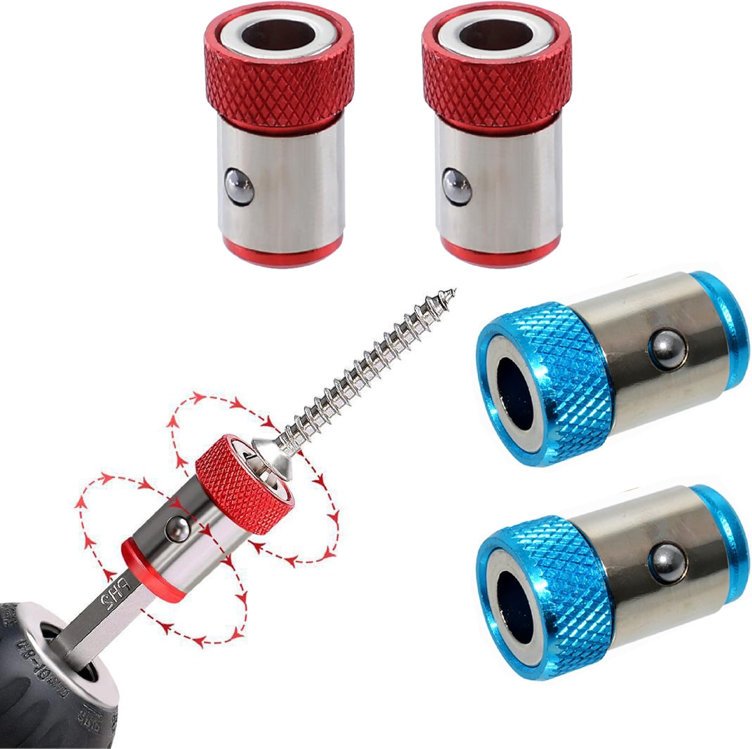 Anneau magnétique 4 pièces, pointe magnétique, adapté aux embouts de ...