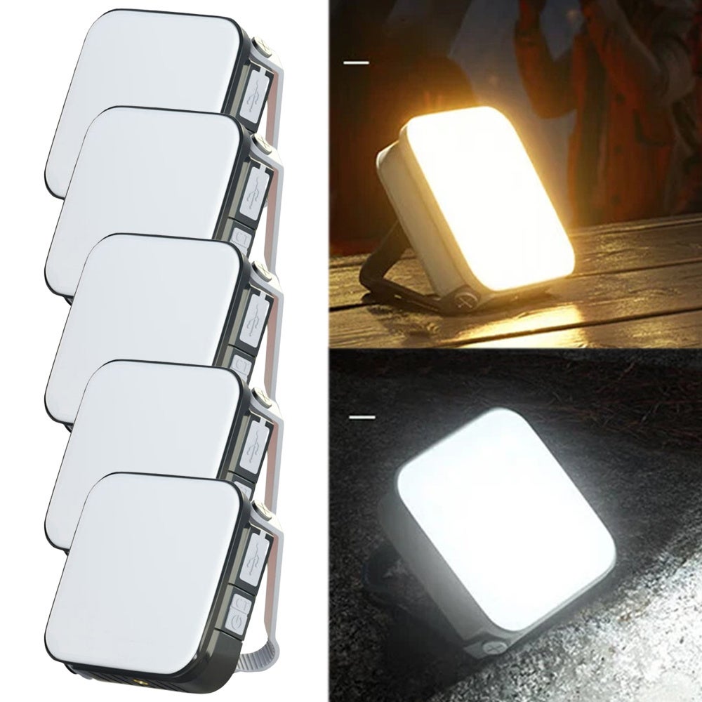 Linterna de camping recargable, paquete de 5, 4 temperaturas de color ...