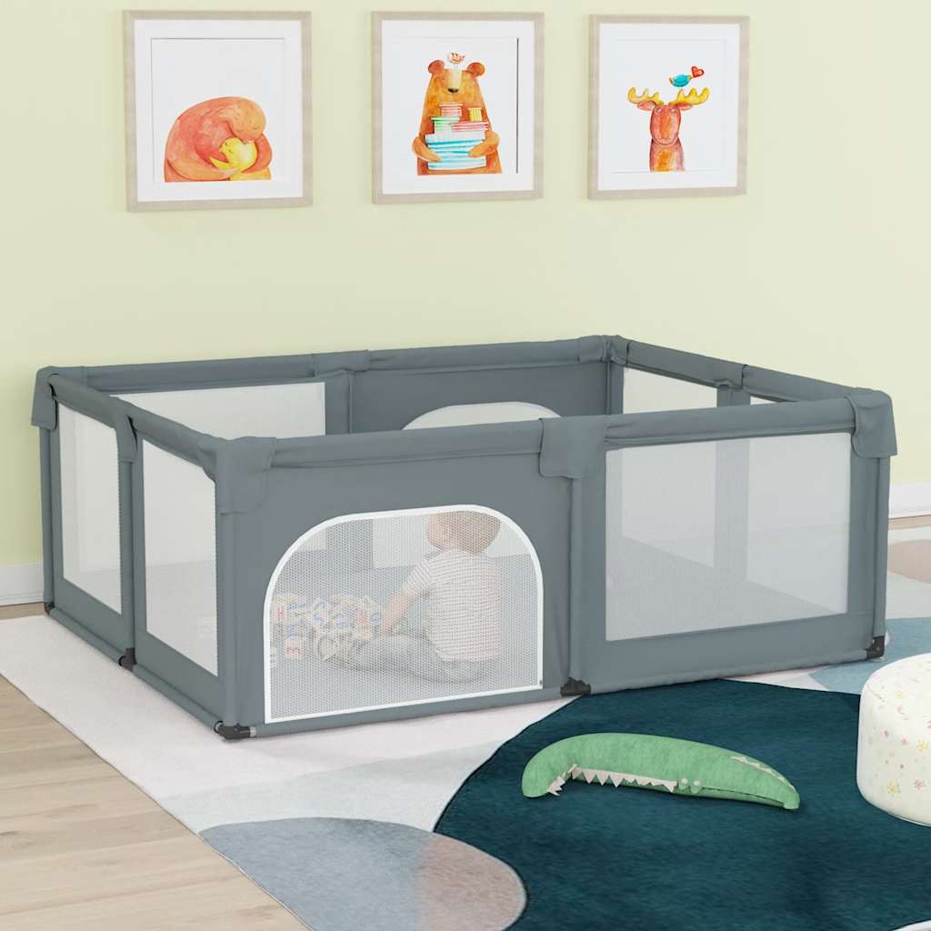 Box per Bambini Grigio Chiaro con 2 Porte in Tessuto Oxford - Sicuro e ...