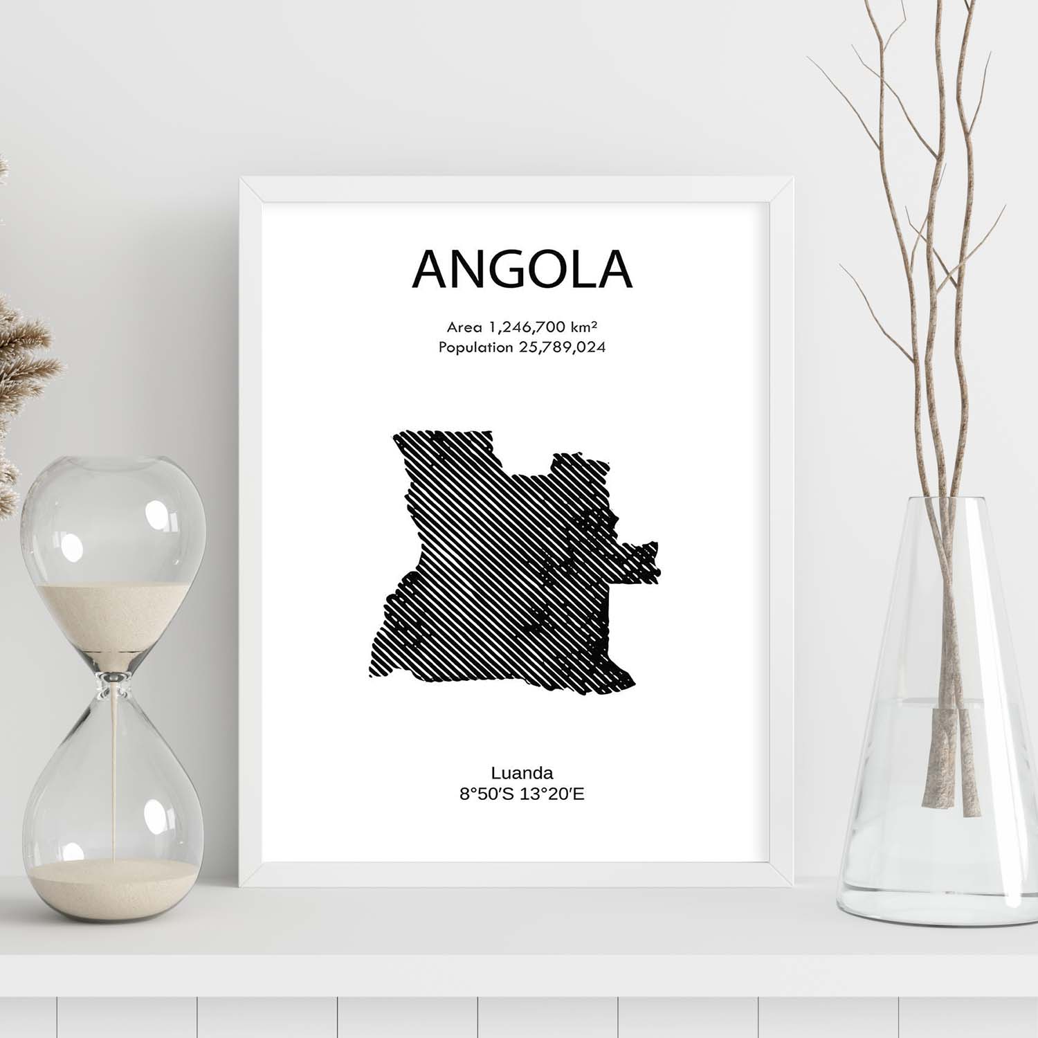 Affiche Angola. Plaques De Pays Et Continents Du Monde. A4 Sans Cadre ...