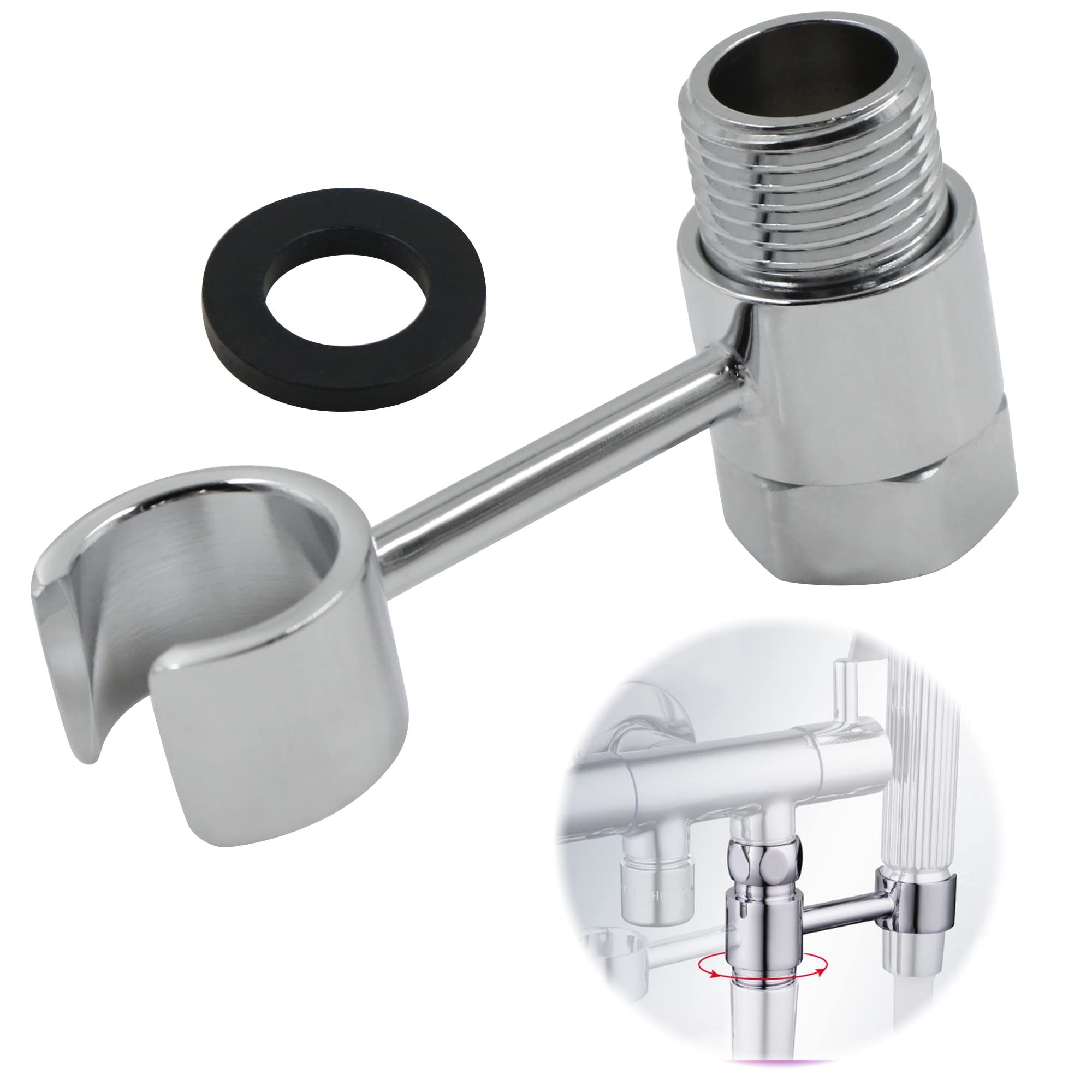 Support Pommeau Douche Douchette Accroche - Raccordement 20mm éCrou ...