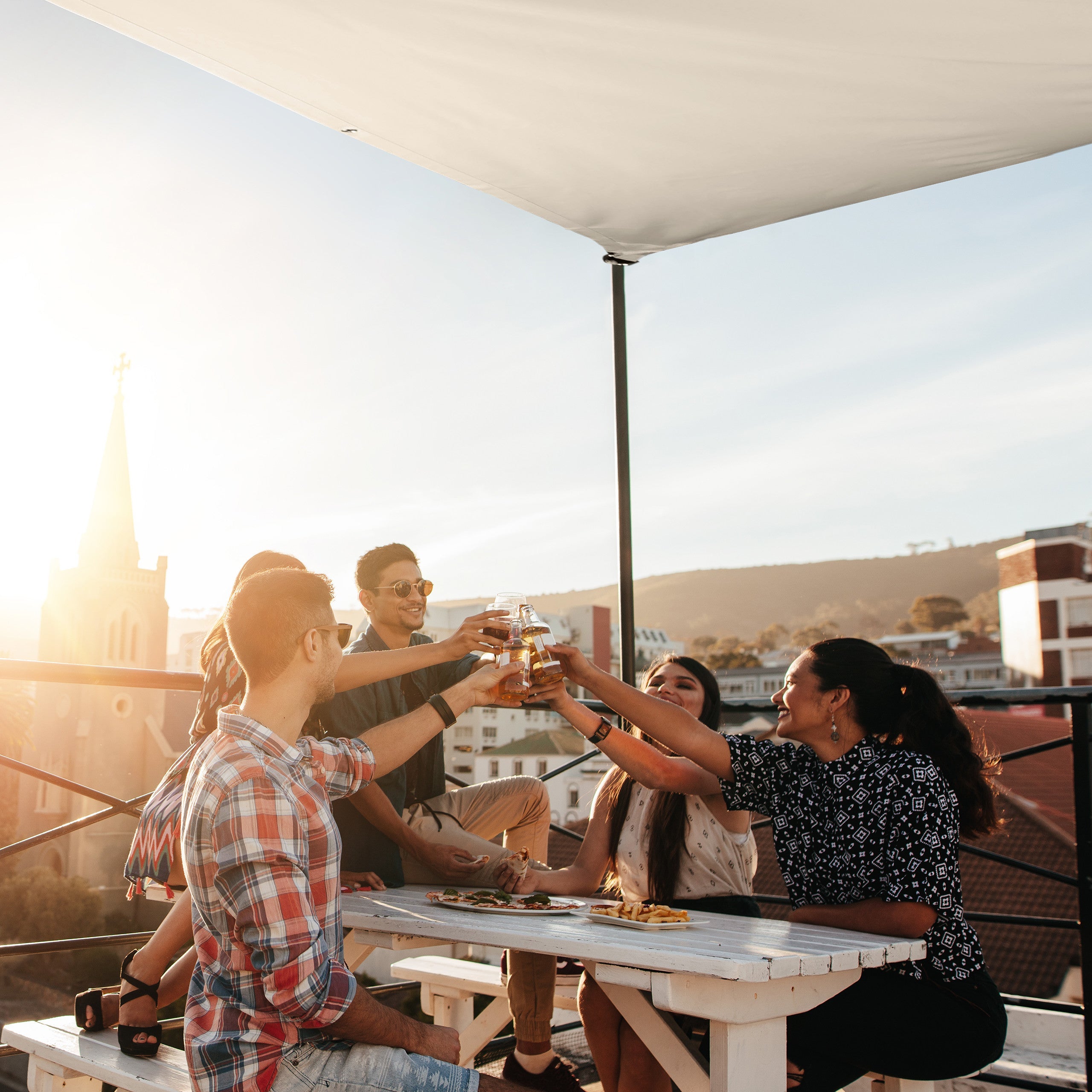 Toldo vela rectangular para exterior con protección UV | Leroy Merlin