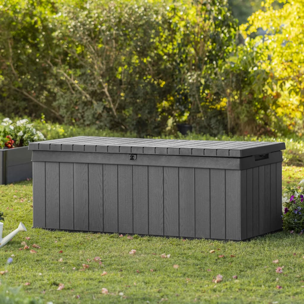 Caja de almacenamiento para jardín Darwin gris 380 L | Leroy Merlin