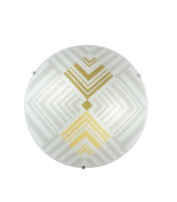 "Plafonnier SEVENTY en verre blanc 2xE27 30x30x7cm." | Leroy Merlin