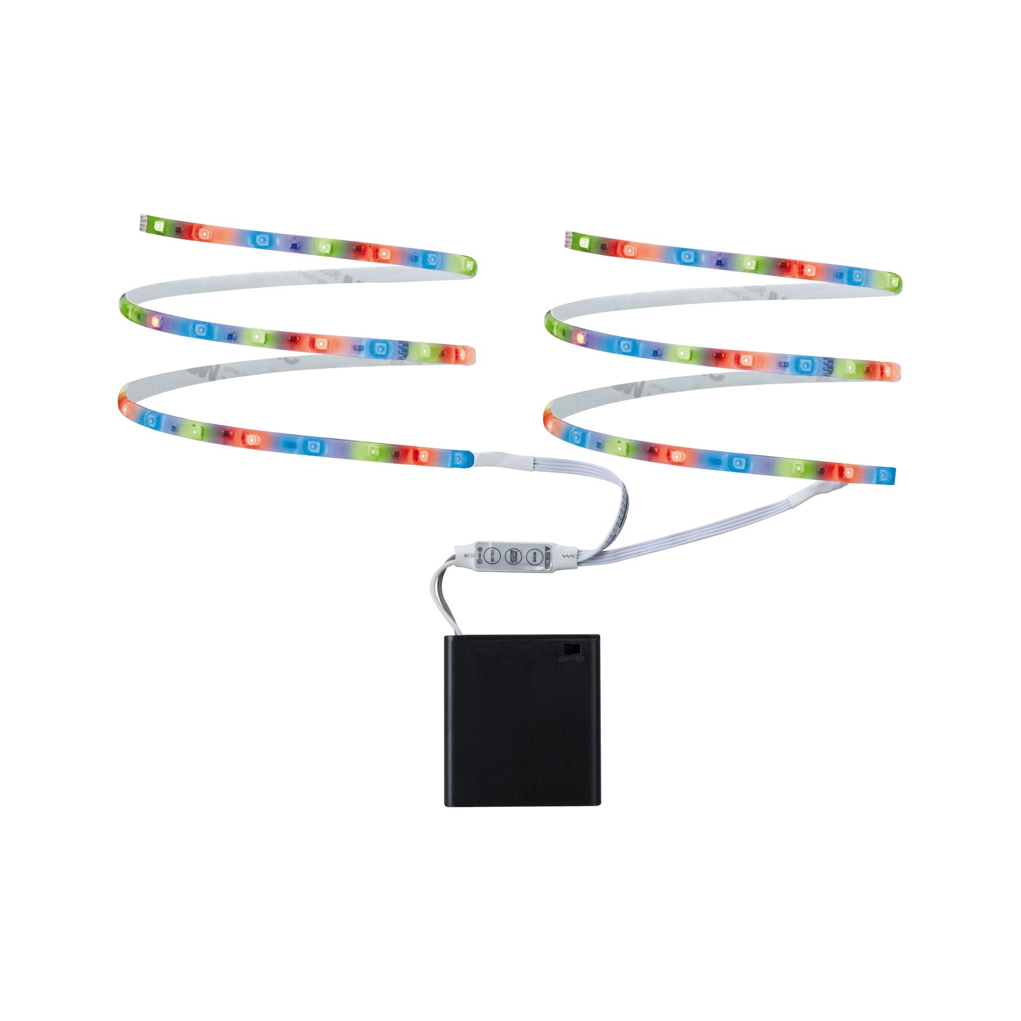 Strip mobile 2x 0,8m revêtue 2x1,2W 35lm/m 60 LEDs/m RGB | Leroy Merlin