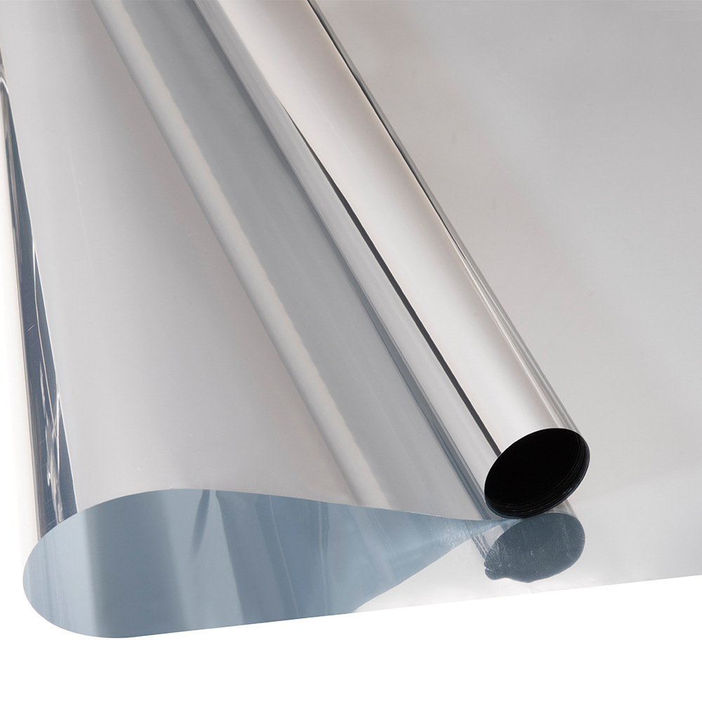 44.5x200cm,argent,Film Fenêtre Anti Regard Film Miroir Fenêtre sans Tain Protection de Solaire ...