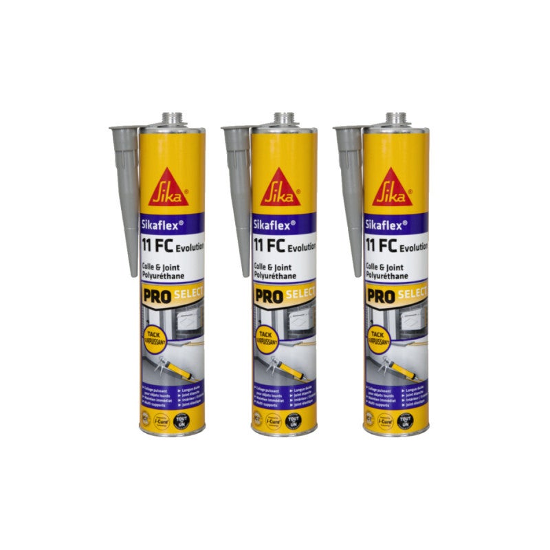 Lot de 3 colles mastic SIKA Sikaflex 11 FC Evolution - Blanc - 260g ...