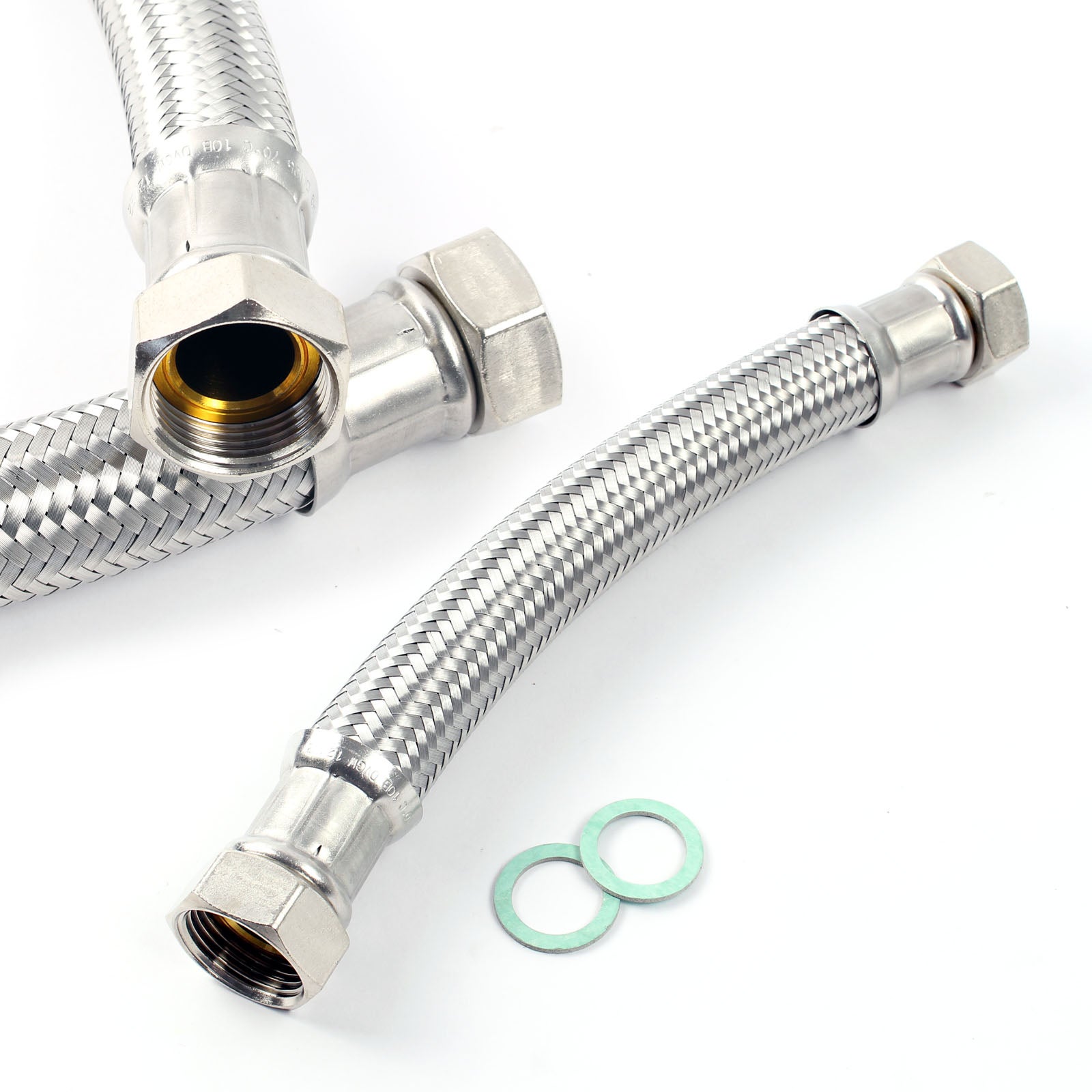 XPOtool Tuyau blindé Flexible 300mm DN25 Raccord 2x 1" (30,29mm) Acier ...