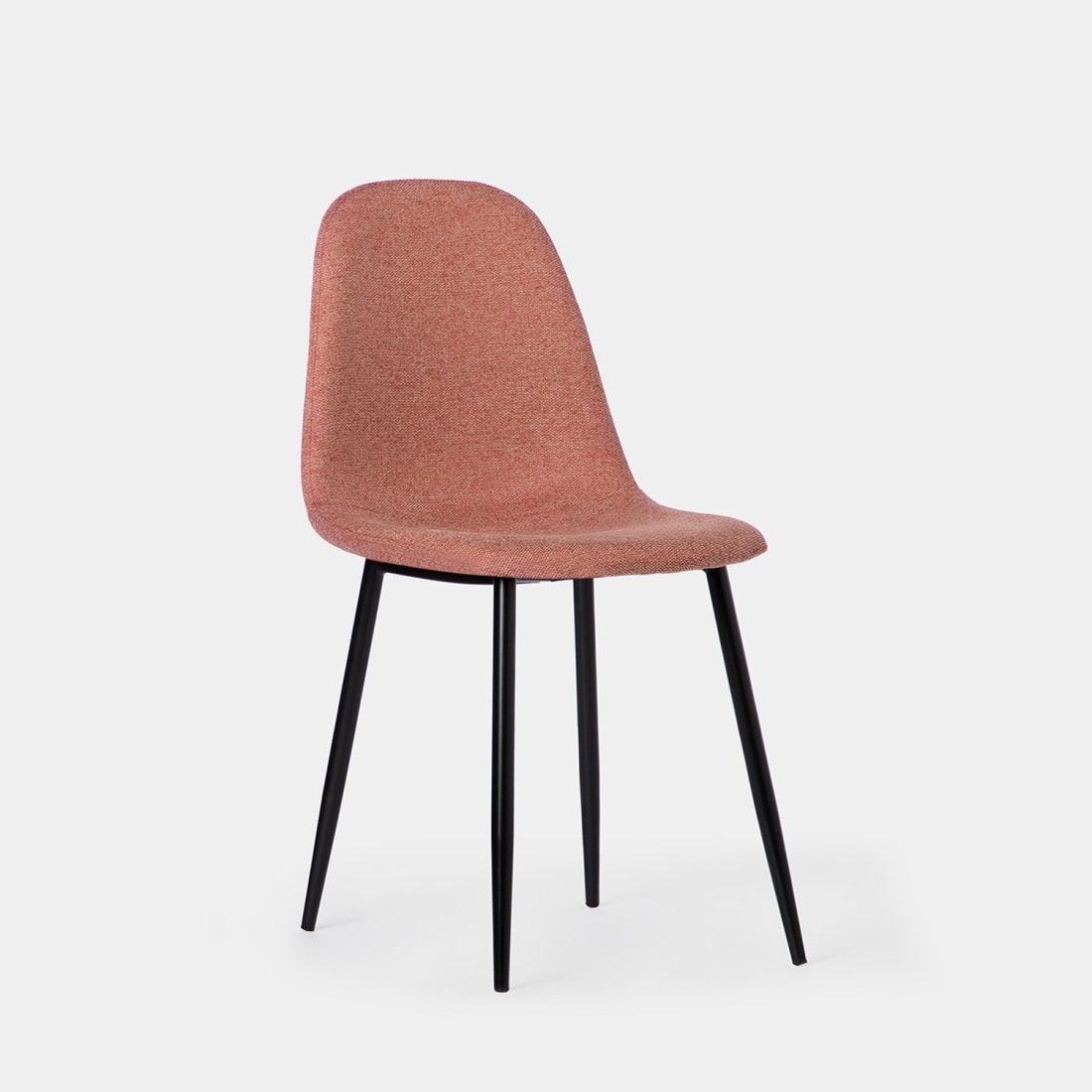 Chaise rembourrée Elegance terracota avec pied noir Ellis | Leroy Merlin