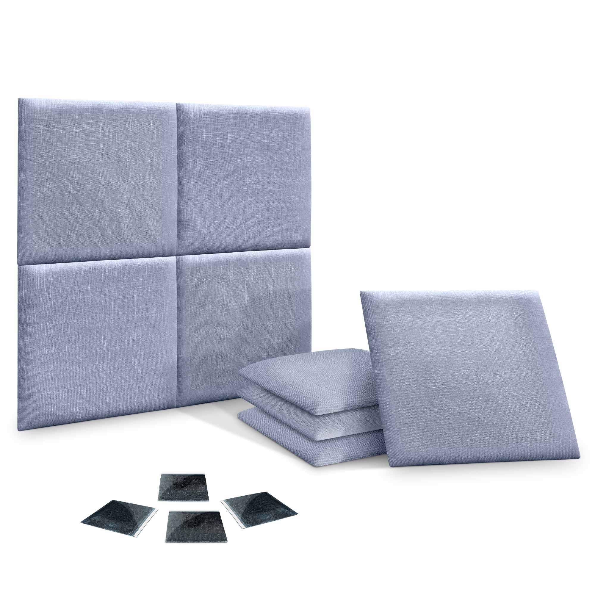 DHOME Ensemble de 8 Panneaux muraux en lin autocollants, absorption acoustique, protection ...