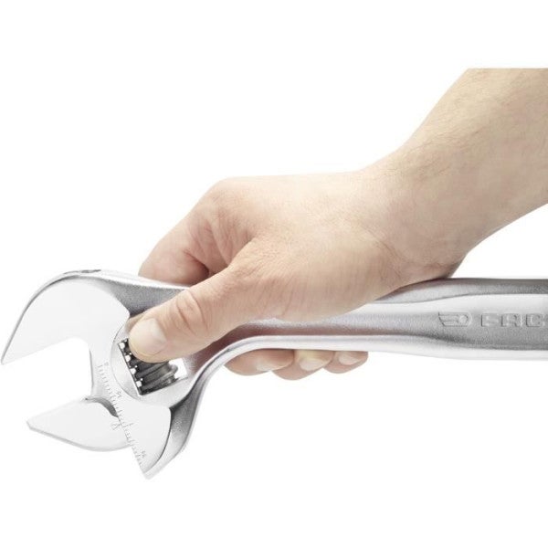 Clé a Molette FACOM - 101.12PB - Tete inclinée a 22° - Ouverture extra ...