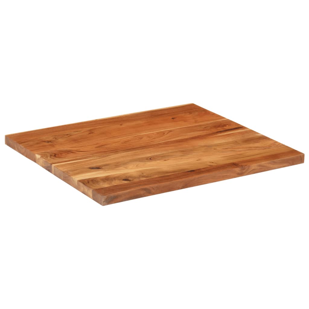 Plateau de table rectangulaire en bois d'acacia massif 90x80x3,8 cm | Leroy Merlin