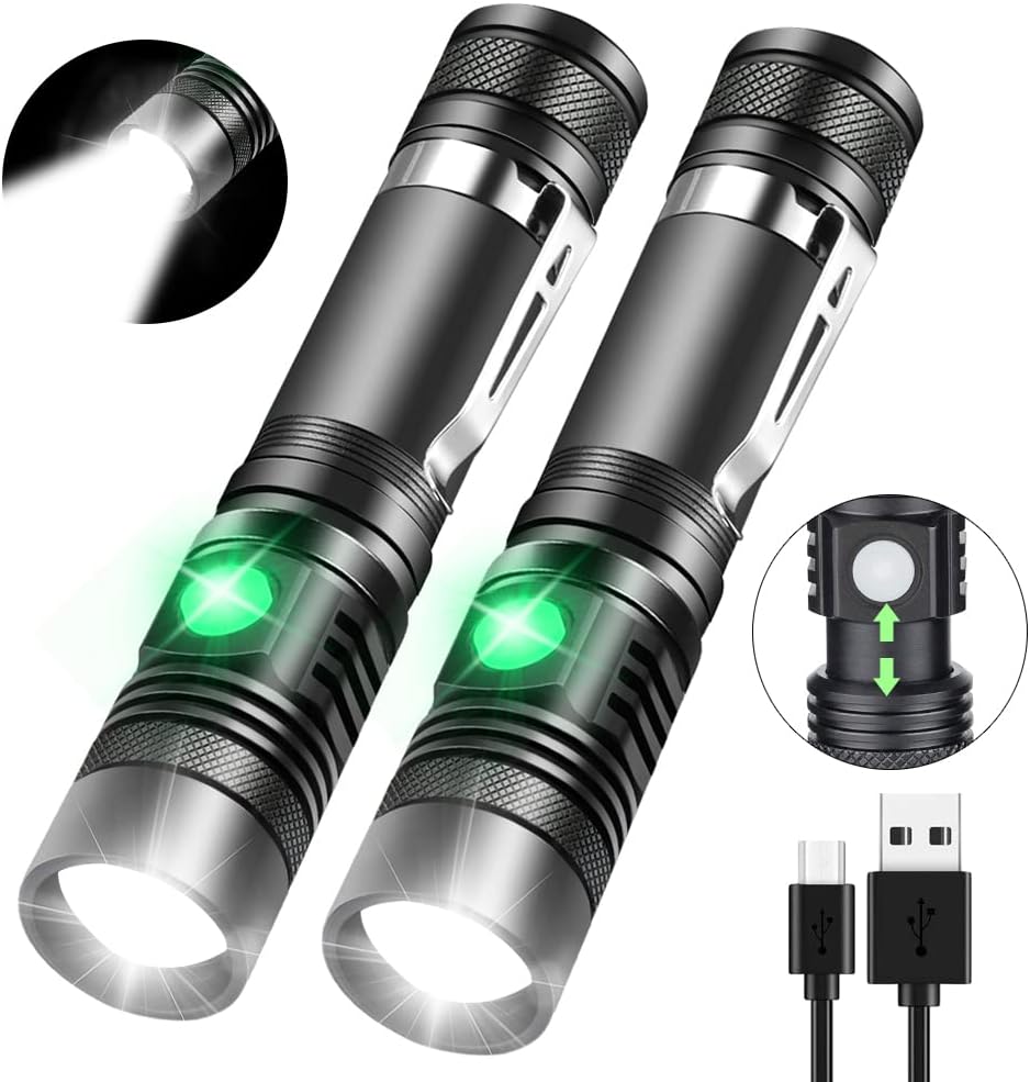 Rechargeable Flashlight, Pocket-Sized Torch with Super Bright High ...