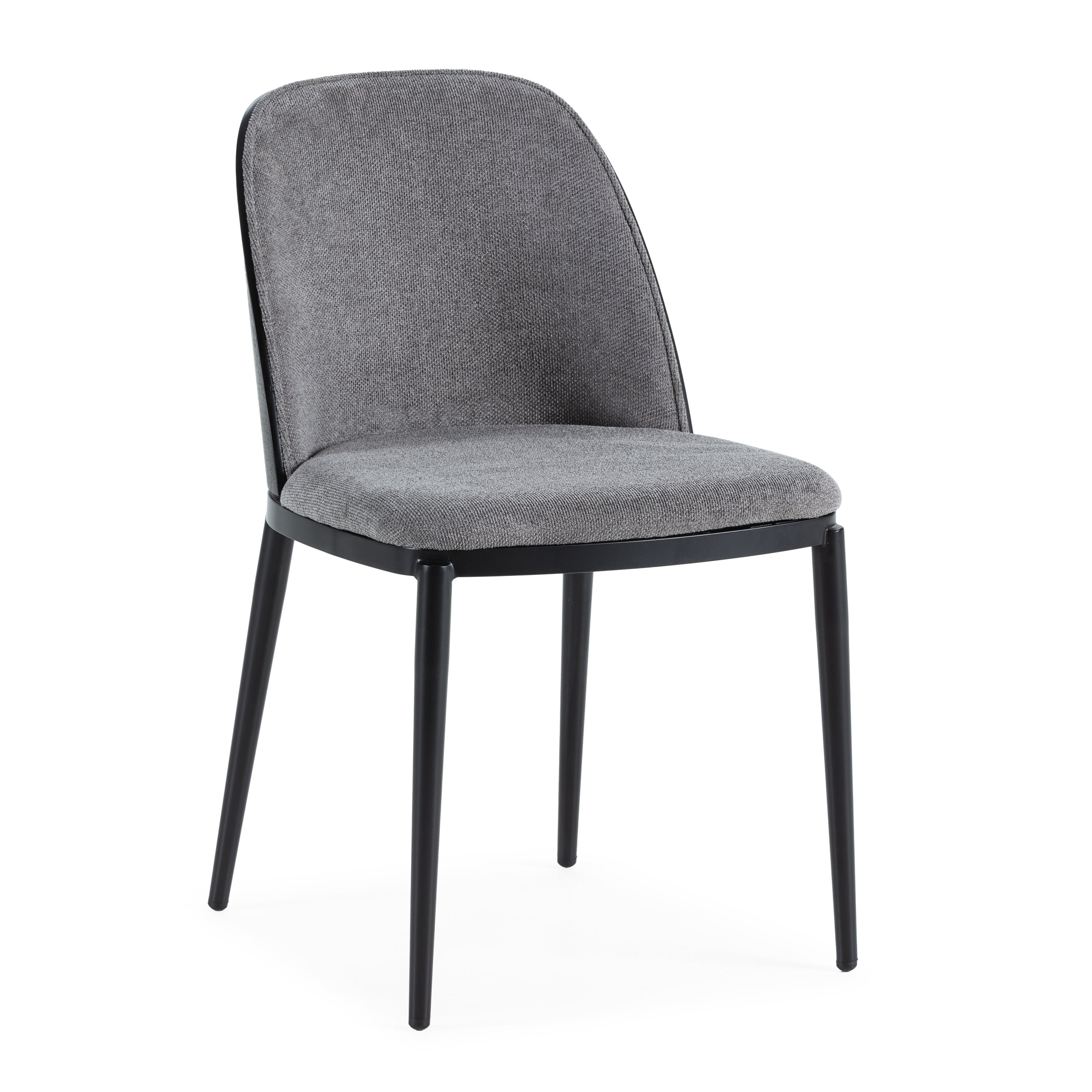 Silla 48X56,5X77 Tela Gris,Madera,Metal Negro | Leroy Merlin