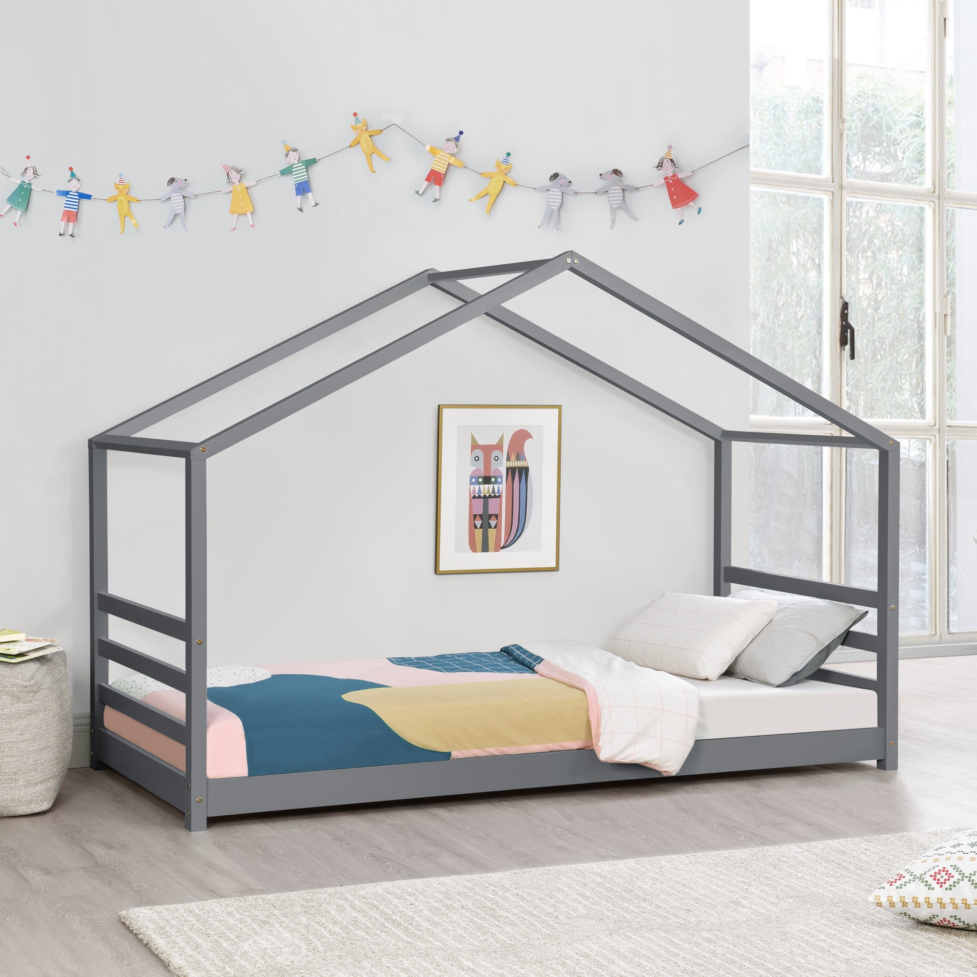 Cama para niños de Pino Vardø - 90 x 200 cm - Cama Infantil - Forma de ...