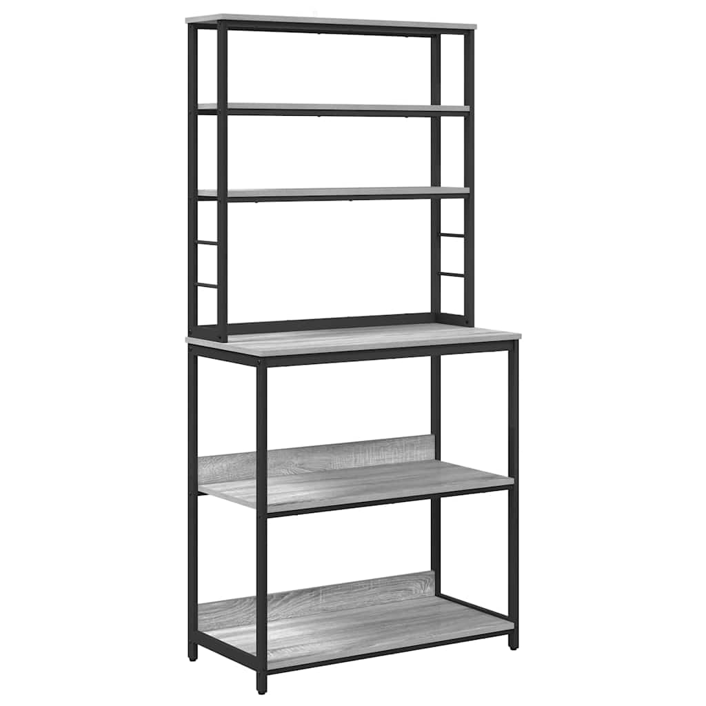 Bibliothèque | Étagère de cuisine Gris Sonoma 80 x 40 x 168 cm | Leroy ...