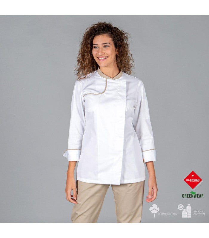 Chaqueta de cocina para mujer, tejido SARGA y ALGODÓN ORGÁNICO ANAYA ...