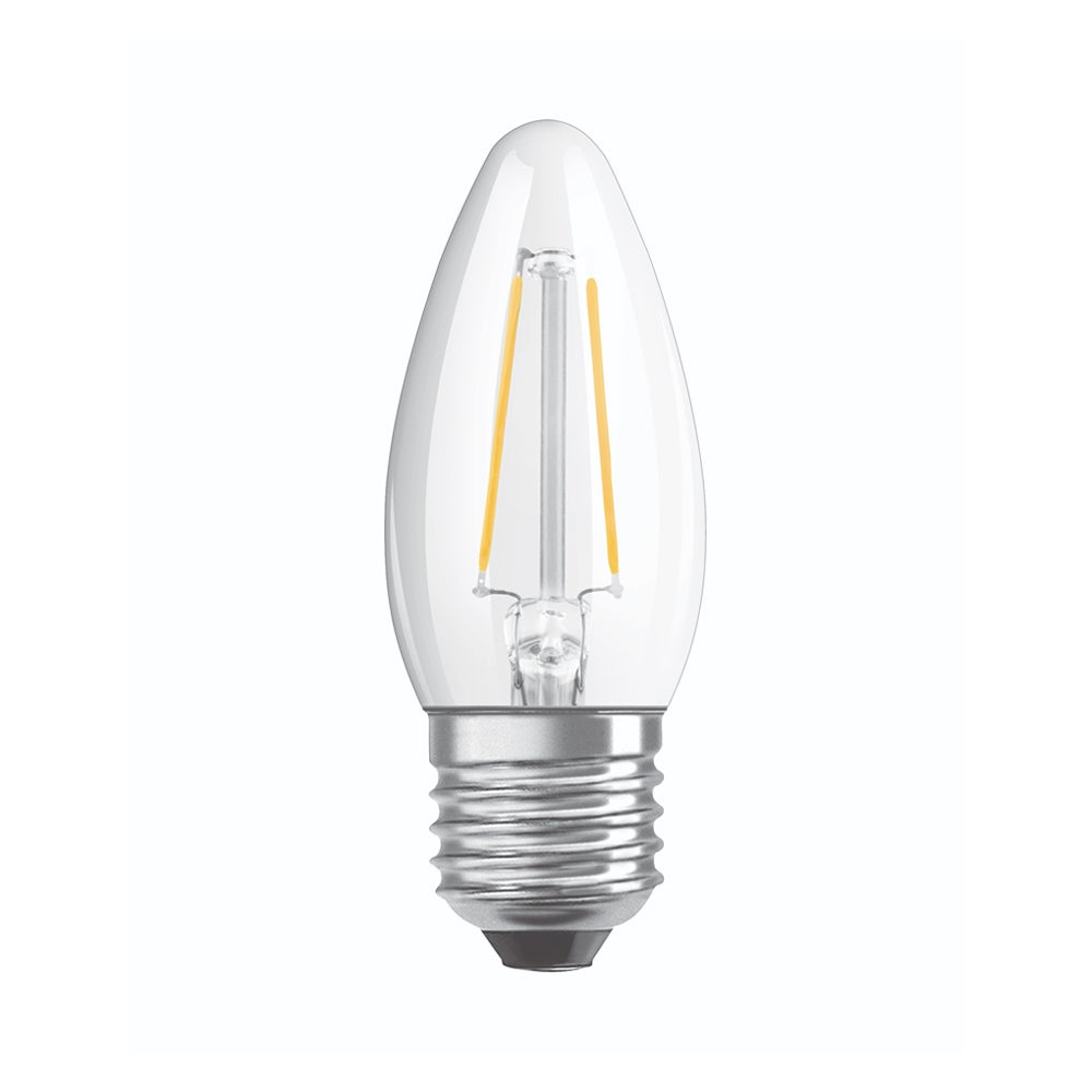 Osram Parathom Retrofit Classic LED E27 Bougie Filament Claire 4.8W 470lm - 827 Blanc Très Chaud ...