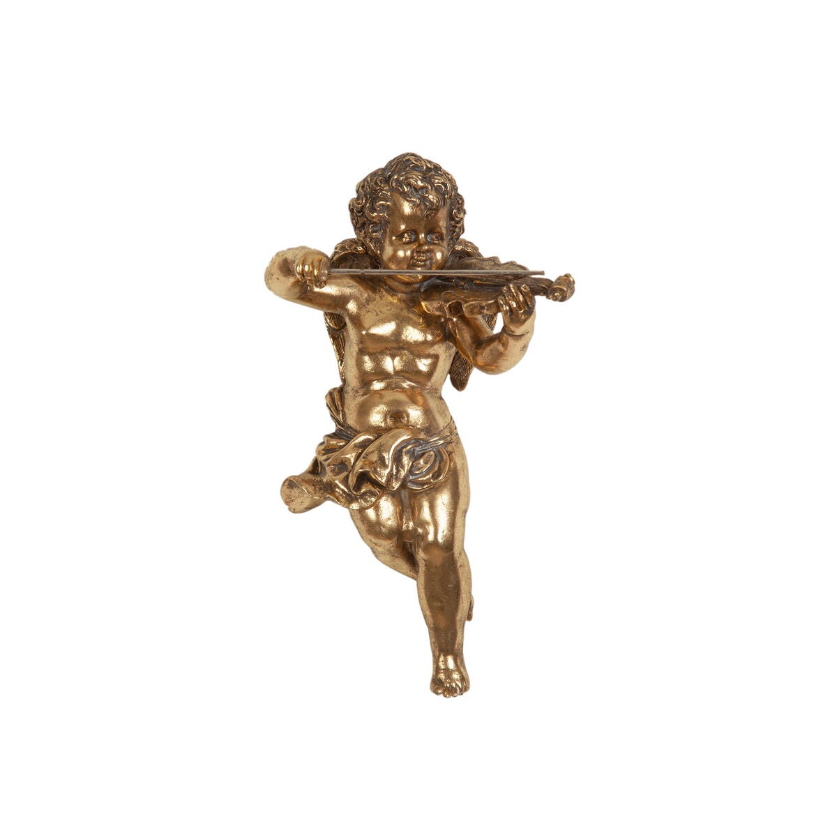 Figura Decorativa Romimex Dorado Resina Ángel 12 x 25 x 12 cm | Leroy ...