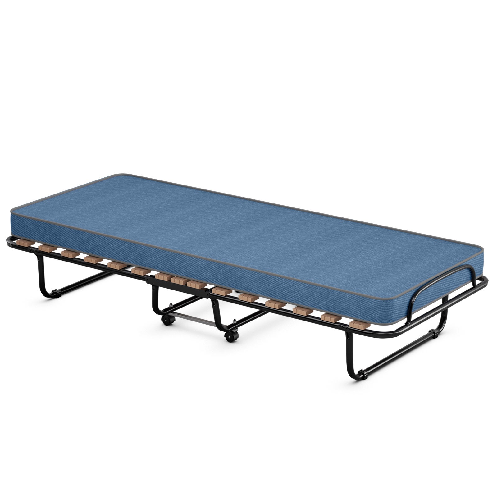 Lit Pliant 1 Personne 80 x 190 cm avec Matelas en Mémoire 6,5 cm ...
