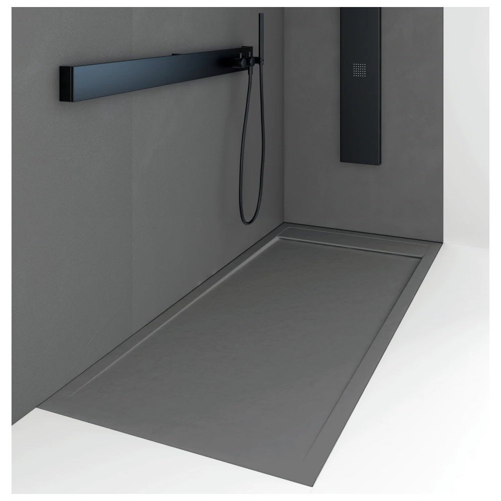 Receveur de douche 80 x 190 cm extra plat QUORE en résine surface ...