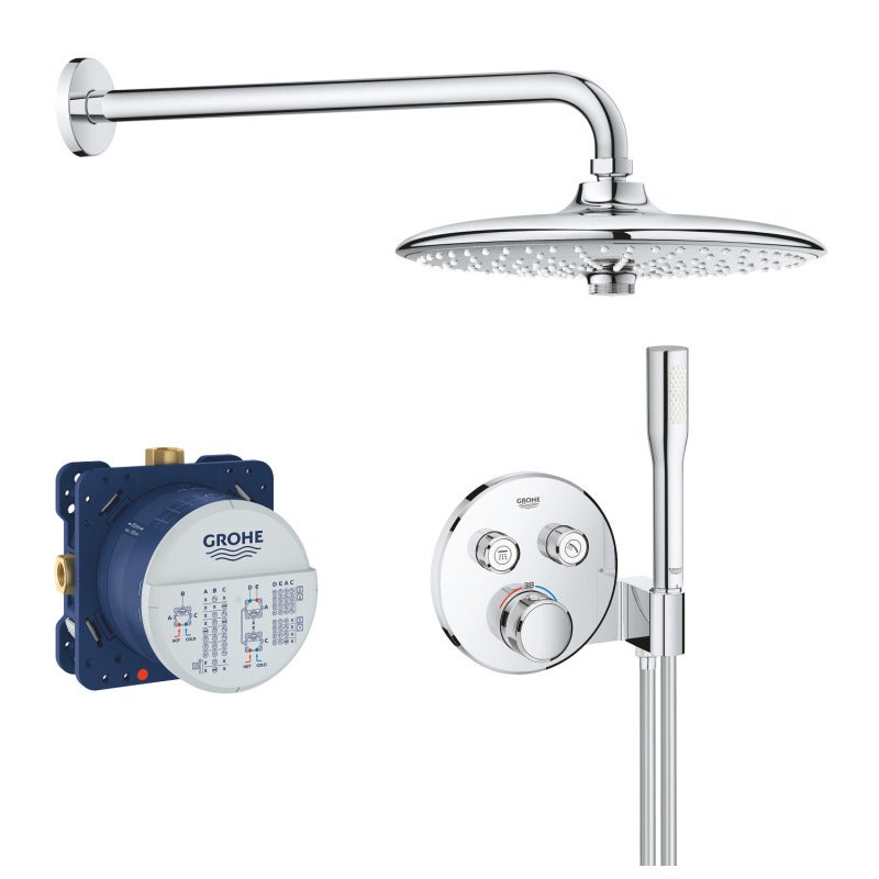 Grohe Grohtherm SmartControl Set de douche 260 mm (34744000) | Leroy Merlin