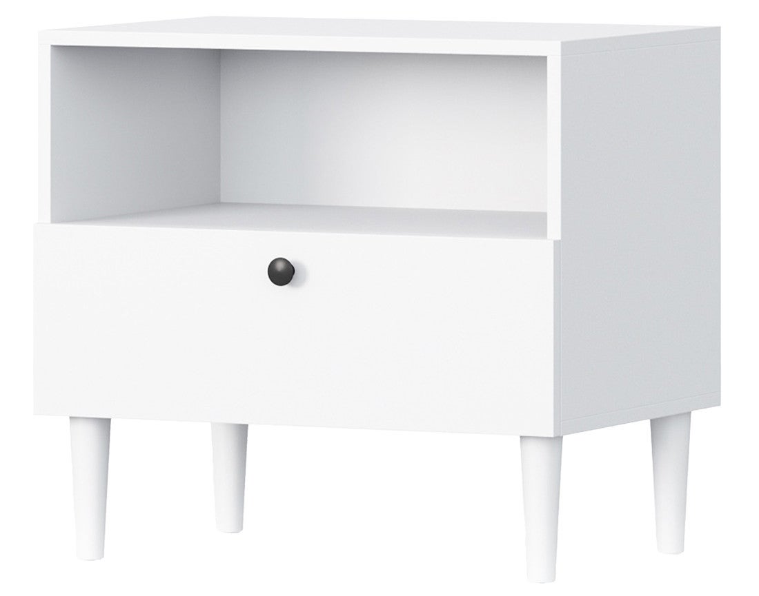 Table de chevet 1 tiroir blanc L60cm - GABY - Best Mobilier | Leroy Merlin