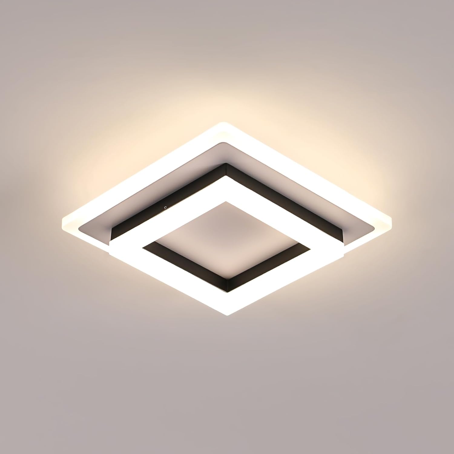COMELY Plafoniera LED Nera Quadrata Moderna 41W 4612LM 4500K 40cm per ...