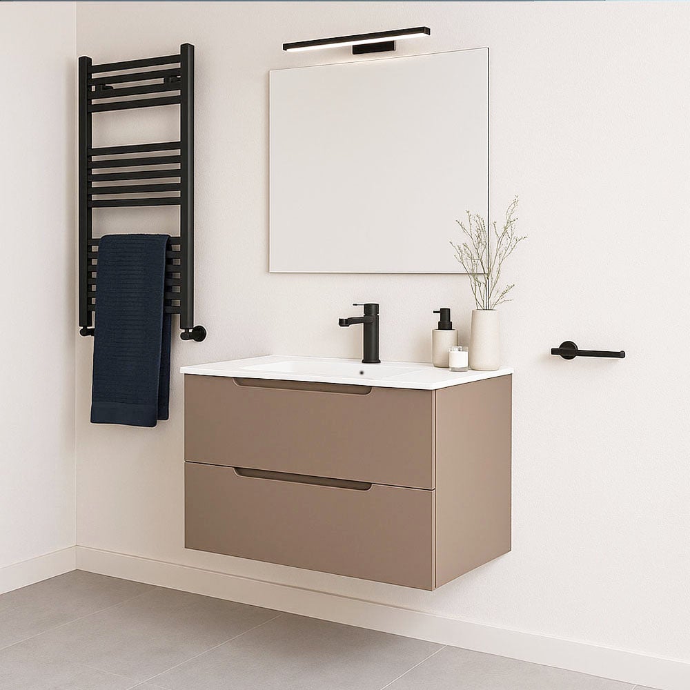 Kibath Mueble de baño con Lavabo, Espejo y Aplique LED, mod. VICTORIA ...