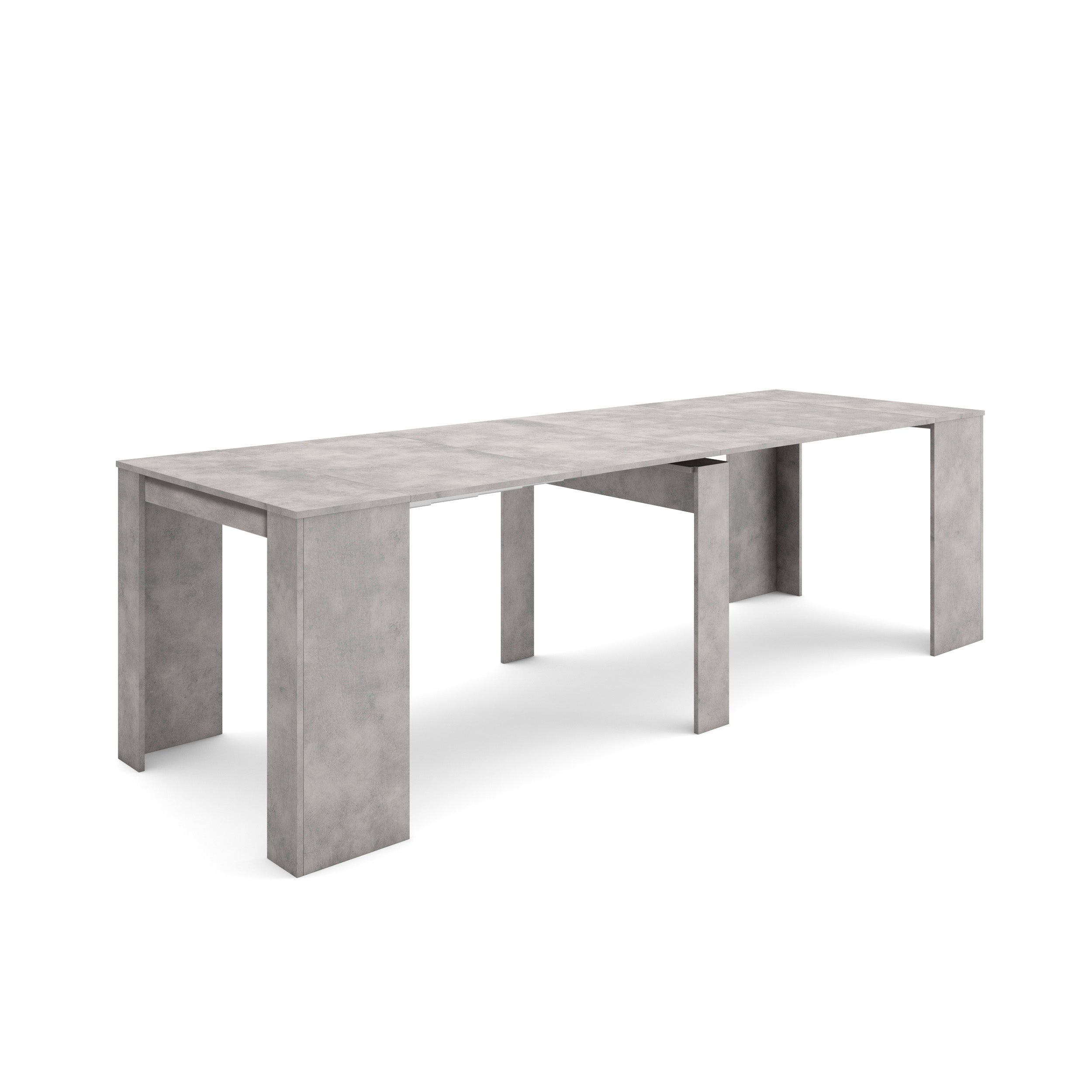 Table console extensible, 262x90x77cm, Pour 12 personnes, Table à ...