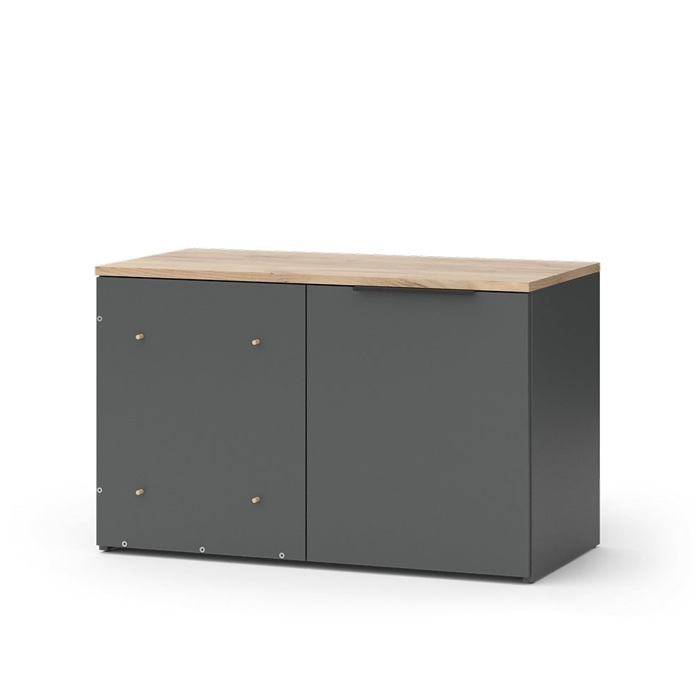 Vicco Aparador Wido, Antracita, 80 x 50 cm Cómoda esquinera con puerta ...