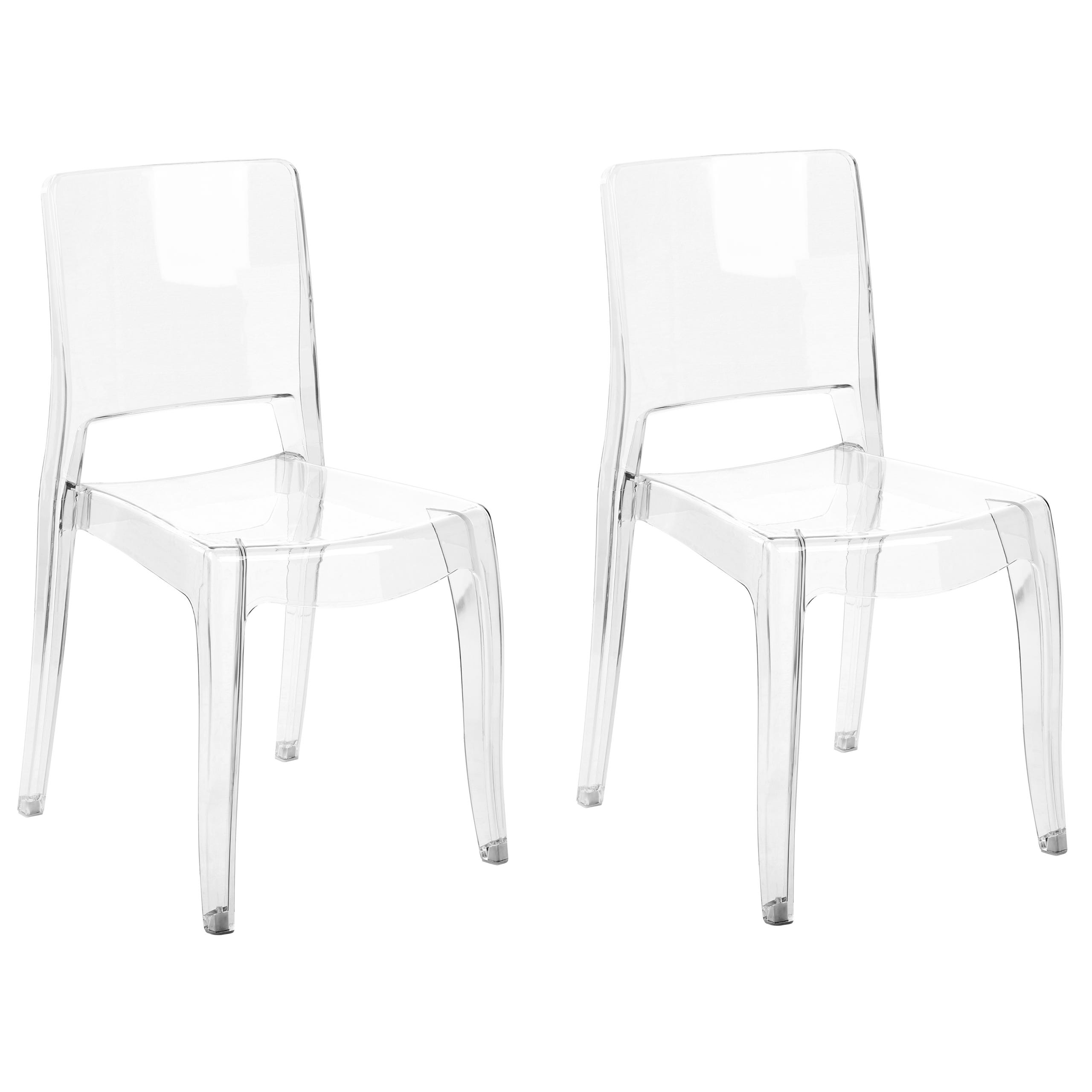 Lot de 2 chaises de salle à manger WESTBRIDGE Transparent | Leroy Merlin Lot de 2 chaises de salle à manger WESTBRIDGE Transparent | Leroy Merlin