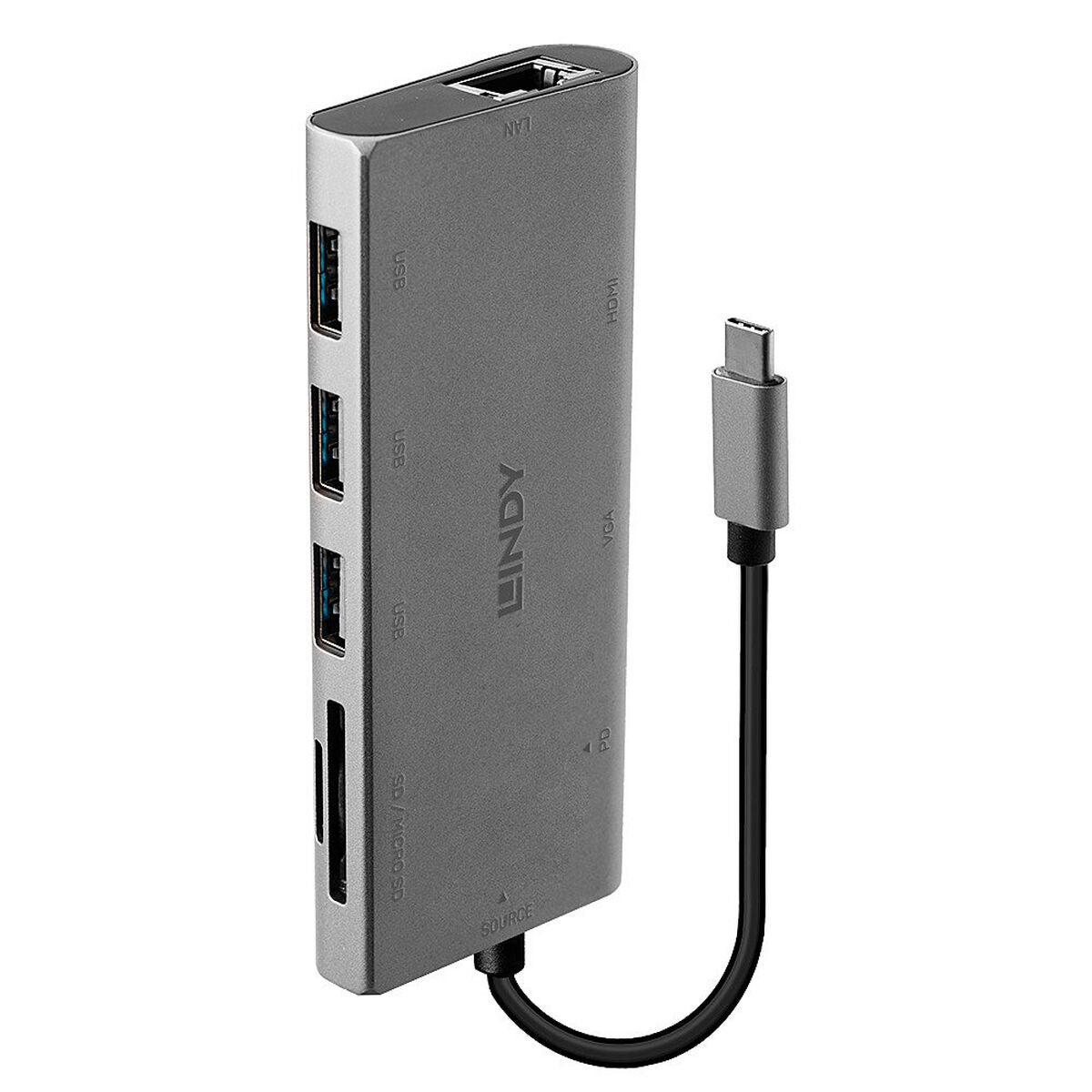 Hub USB LINDY 43278 Gris | Leroy Merlin