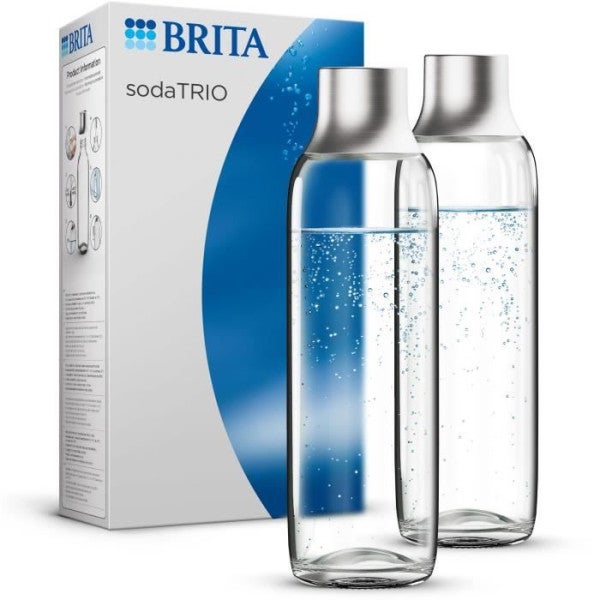 Machine a Soda Pack de 2 bouteilles BRITA en verre - sodaTRIO - 1L ...