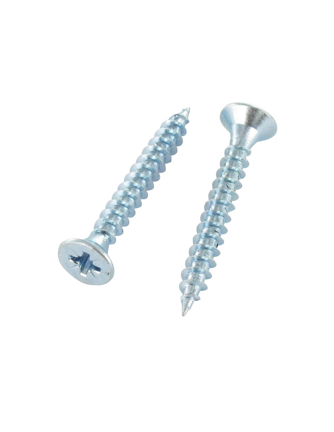 VBA Vis bois agglo Tête fraisée TF Pozi N°2 3.5X50 Filetage total Acier ...