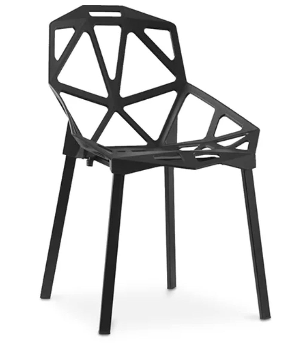 Chaise Spider – Design Moderne pour Intérieur et Extérieur-Couleur Noir ...