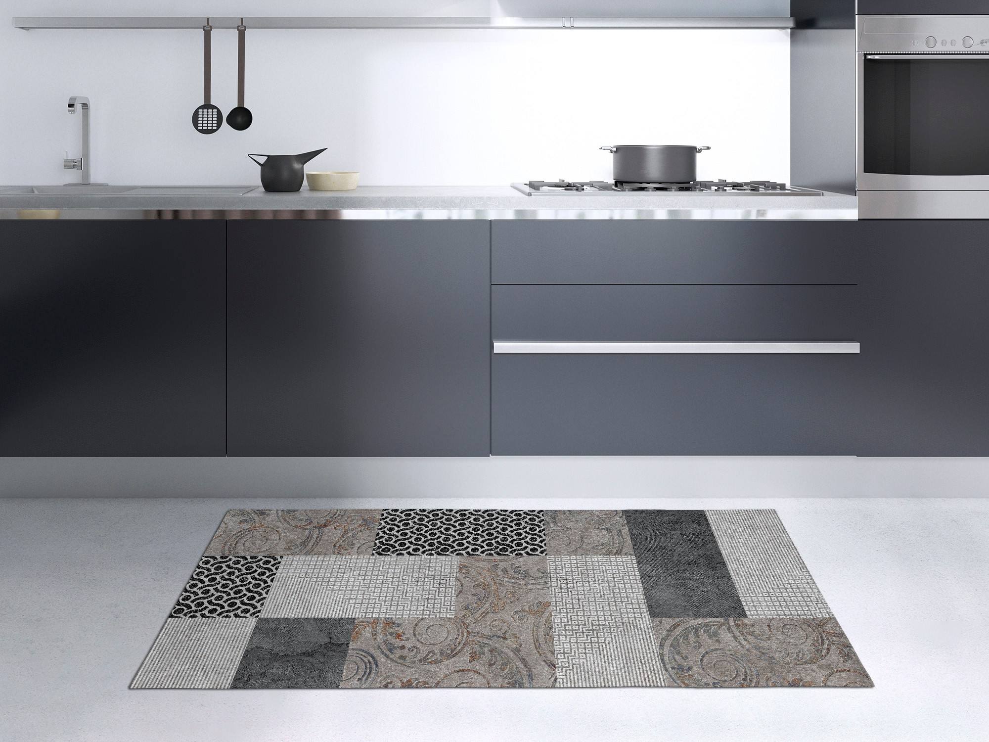 Tapis de cuisine, 100% Made in Italy, Tapis antitache avec impression ...